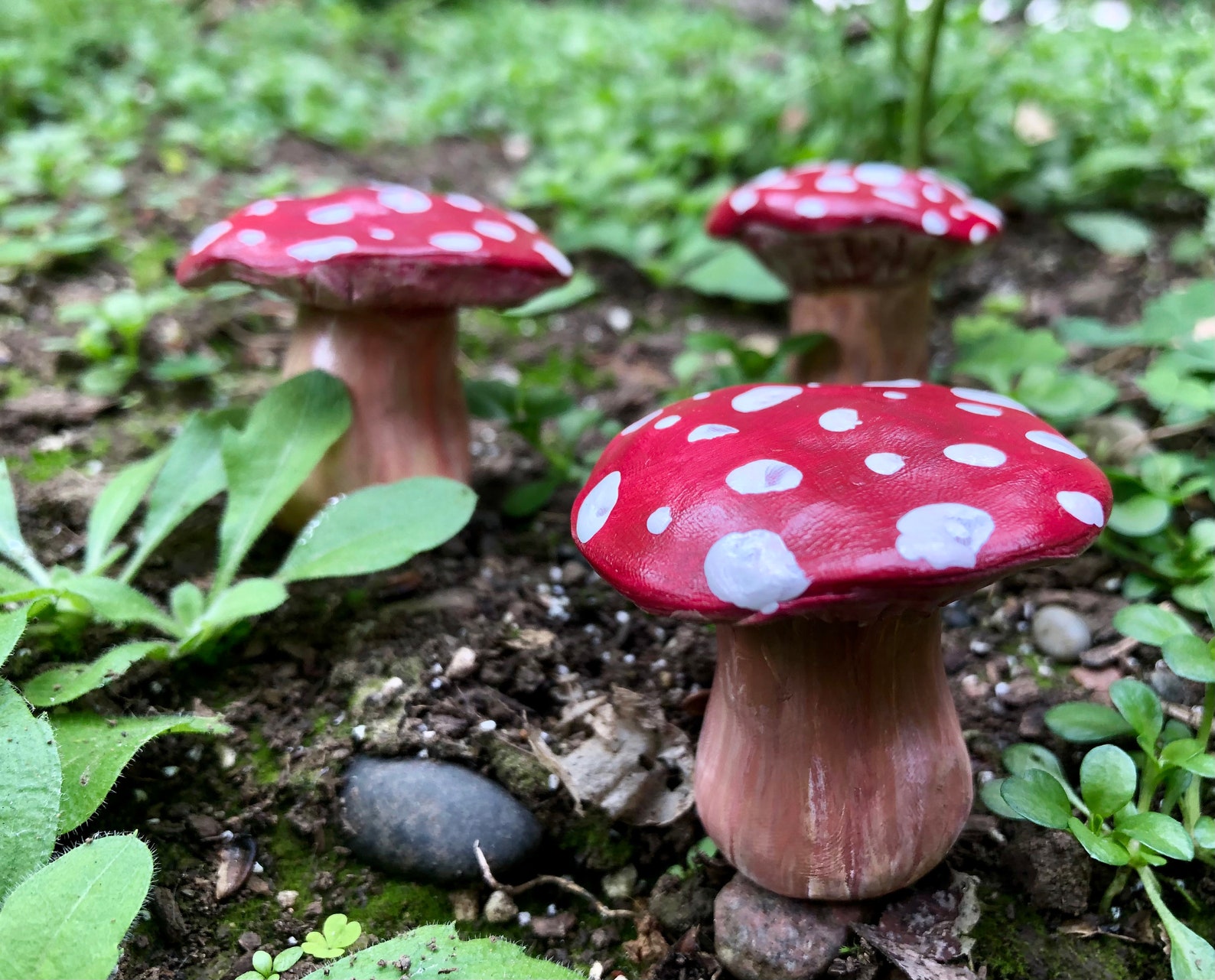 Handmade Hand-painted Polymer Clay Toad Sitting on Mushroom - Etsy