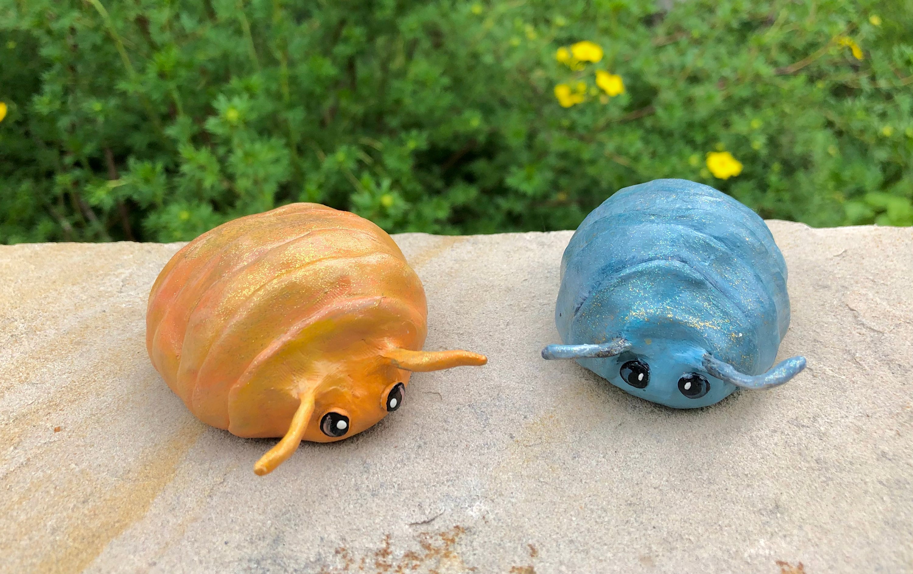 Handmade Cute Colorful Roly Poly Isopod Polymer Clay Figurine - Etsy