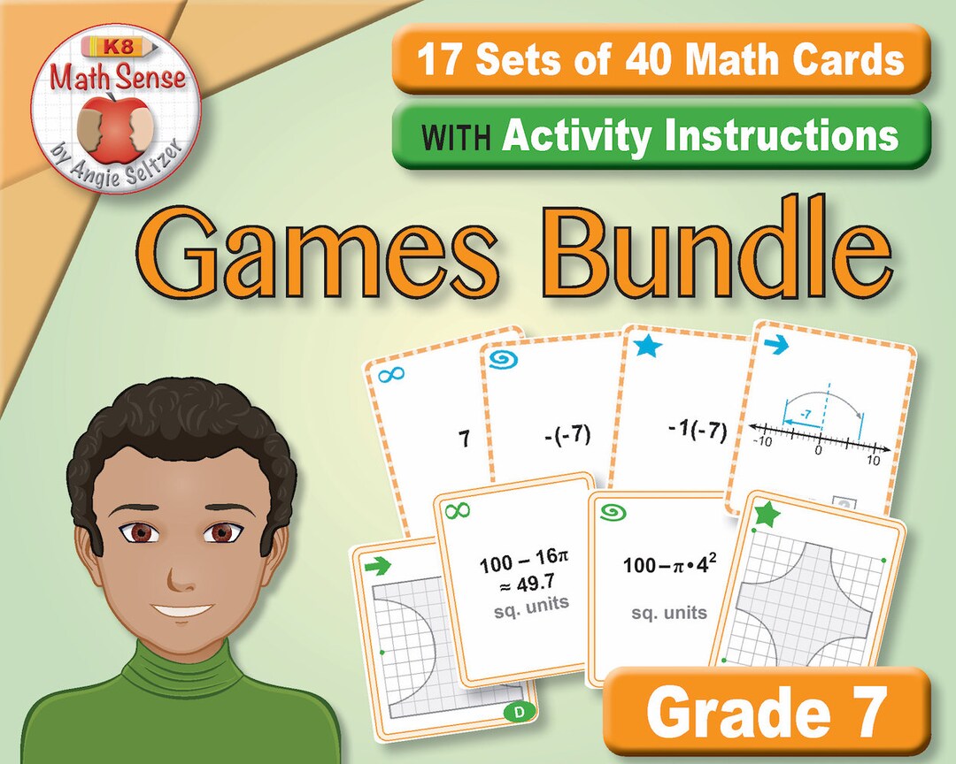 7th Grade Math Sense Games & Activities: 17 Sets of 40 - Etsy