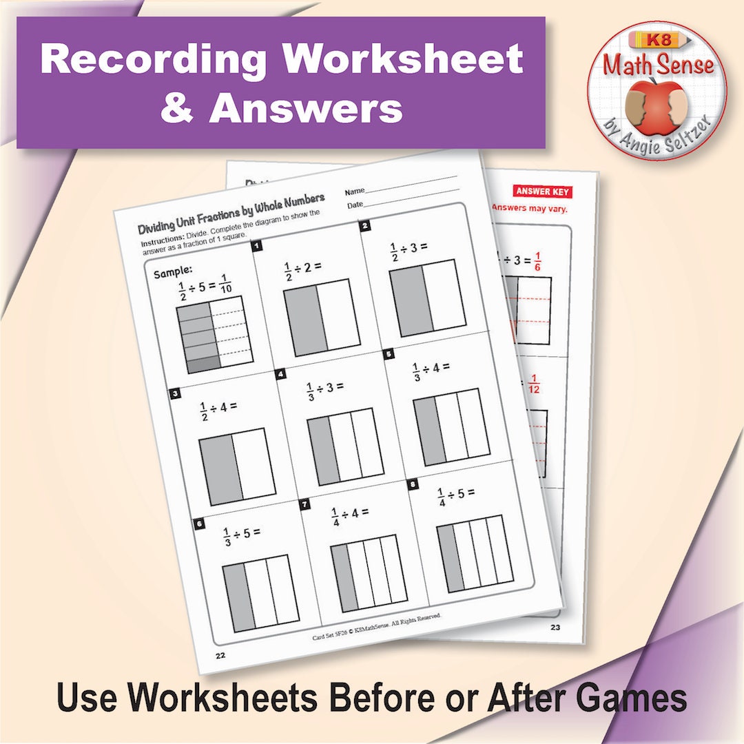 5th Grade Math Sense Games Dividing Unit Fractions by Whole Numbers ...