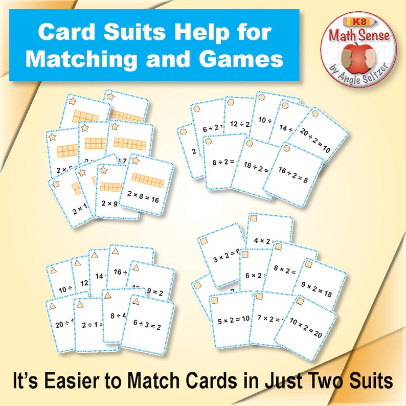 Multiplication & Division Fact Families Card Games (printable) - Etsy