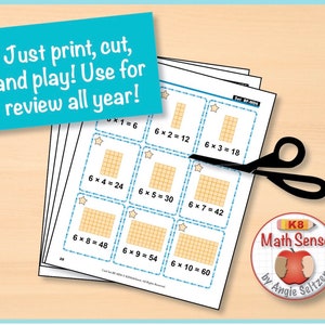 Multiplication & Division Fact Families CARD GAMES 2s Through 10s With ...