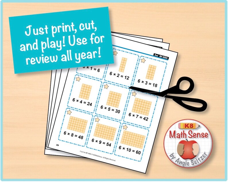 Multiplication & Division Fact Families CARD GAMES 2s Through 10s With ...