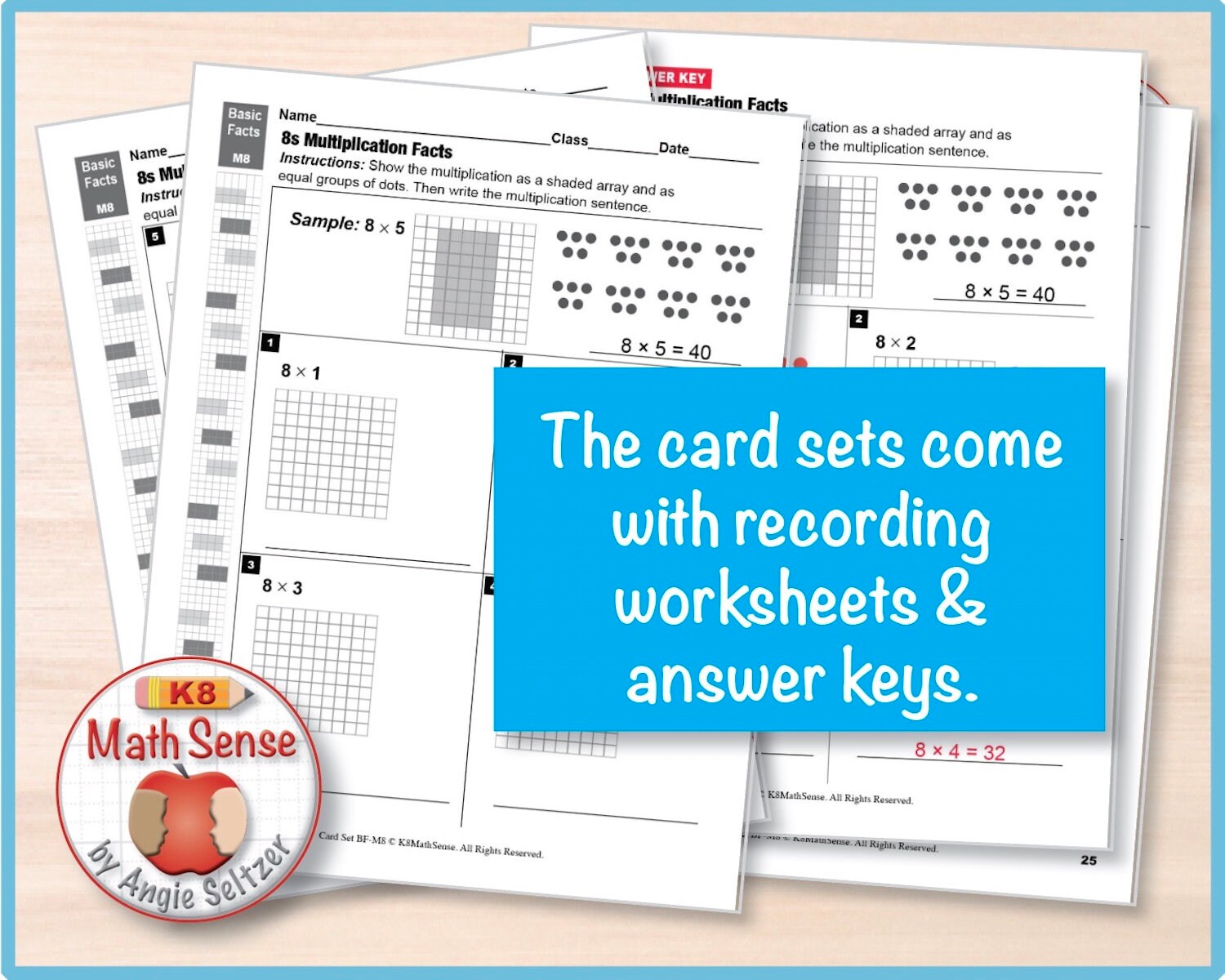 Multiplication Facts Card Games 2s Through 10s With 9 Sets of 40 ...