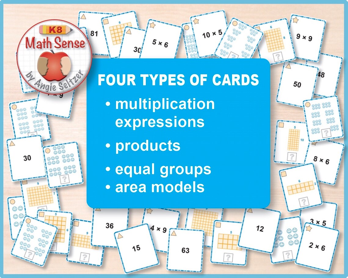Multiplication Facts Card Games 2s Through 10s With 9 Sets of 40 ...