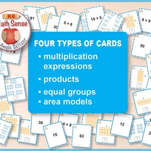 Multiplication Facts Card Games 2s Through 10s With 9 Sets of 40 ...