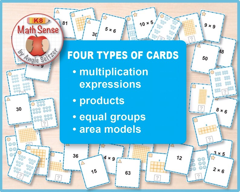 Multiplication Facts Card Games 2s Through 10s With 9 Sets of 40 ...