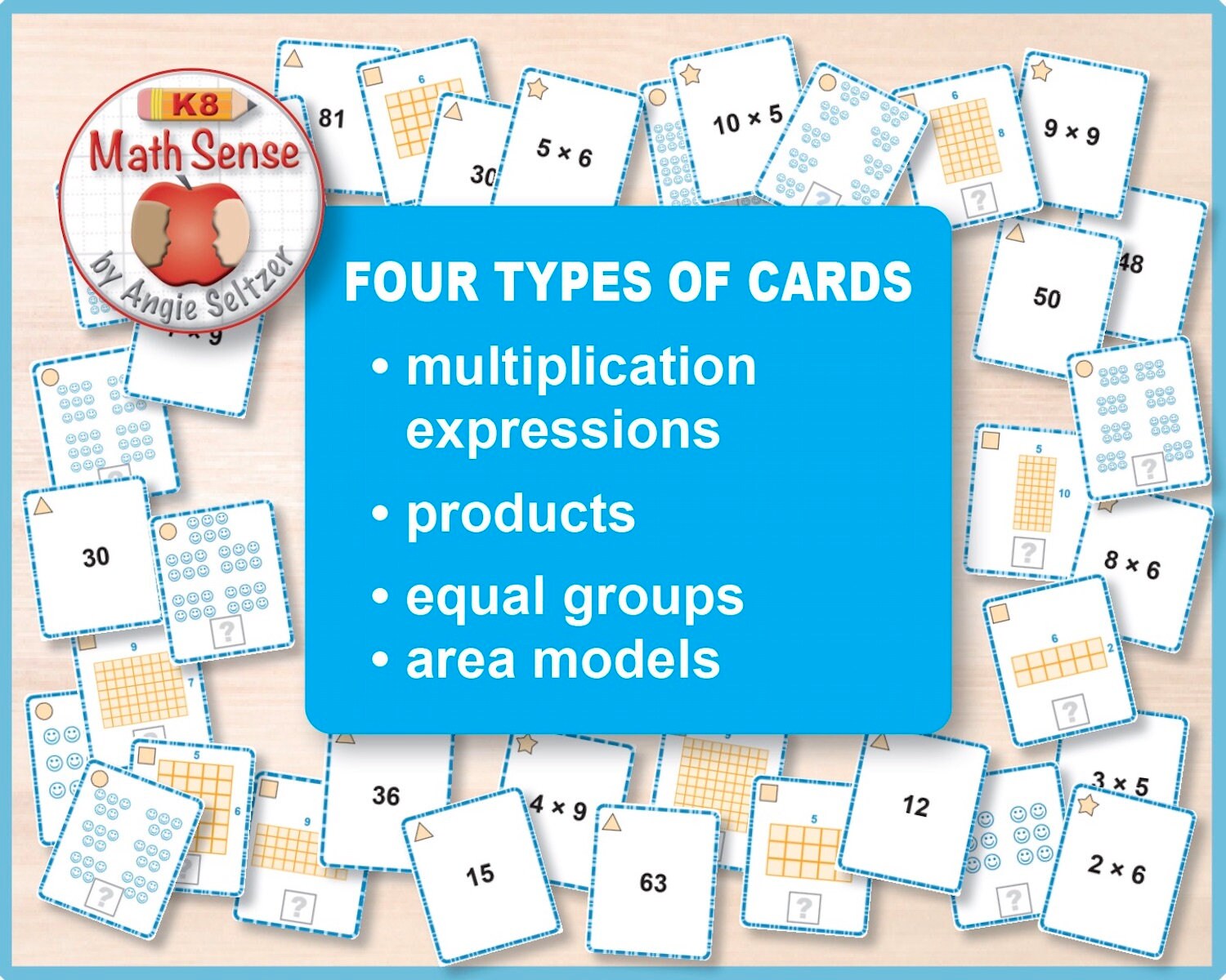 Multiplication Facts Card Games 2s Through 10s With 9 Sets of 40 ...