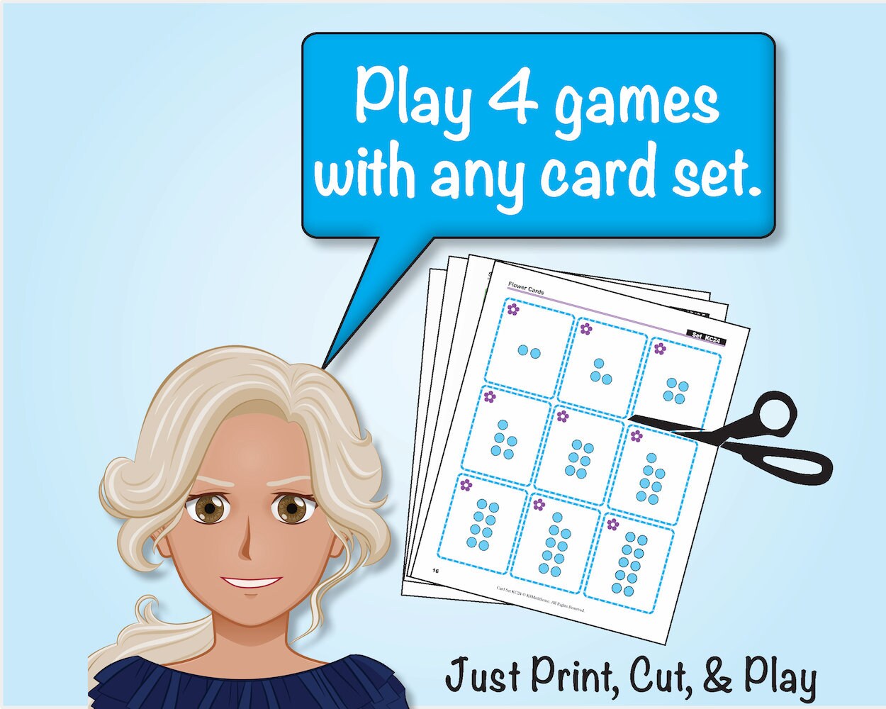 Kindergarten Math Sense Games & Activities: 7 Sets of 40 Printable ...