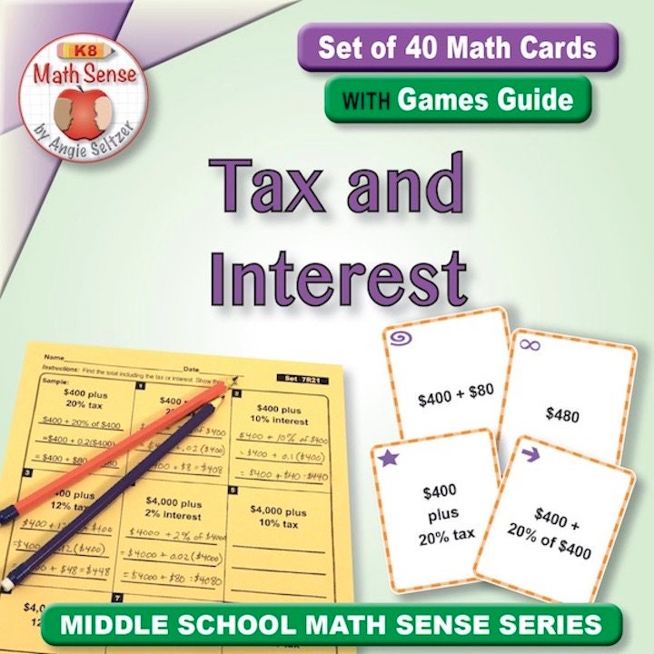 7th Grade Math Sense Games & Activities: 17 Sets of 40 Printable Cards ...