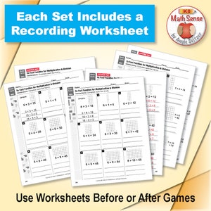 Multiplication & Division Fact Families CARD GAMES 2s Through 10s With ...