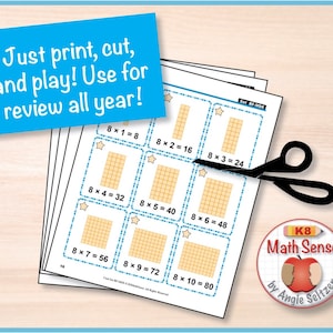 Multiplication Facts Card Games 2s Through 10s With 9 Sets of 40 ...