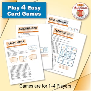 Multiplication Facts Card Games 2s Through 10s With 9 Sets of 40 ...