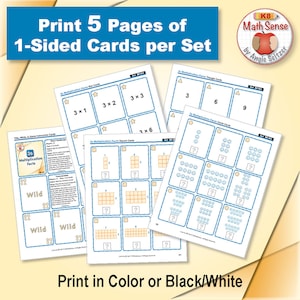 Multiplication Facts Card Games 2s Through 10s With 9 Sets of 40 ...