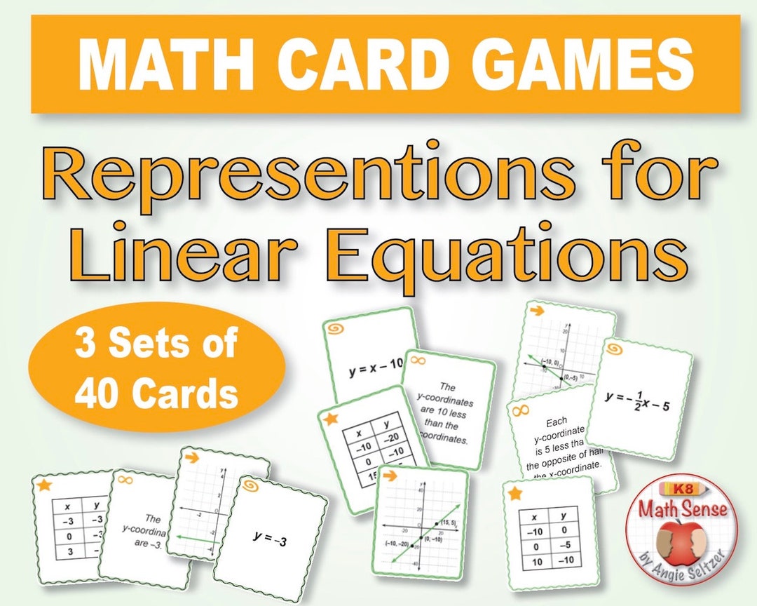 Algebra Games: Matching Linear Functions or Equations Graphs - Etsy