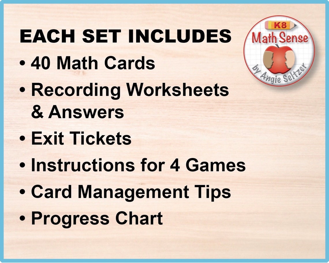 Multiplication Facts Card Games 2s Through 10s With 9 Sets of 40 ...