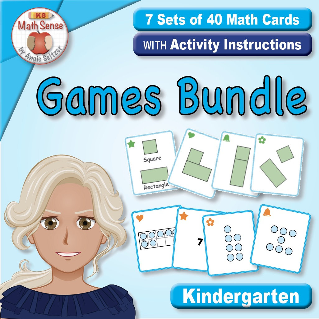 Kindergarten Math Sense Games & Activities: 7 Sets of 40 Printable ...