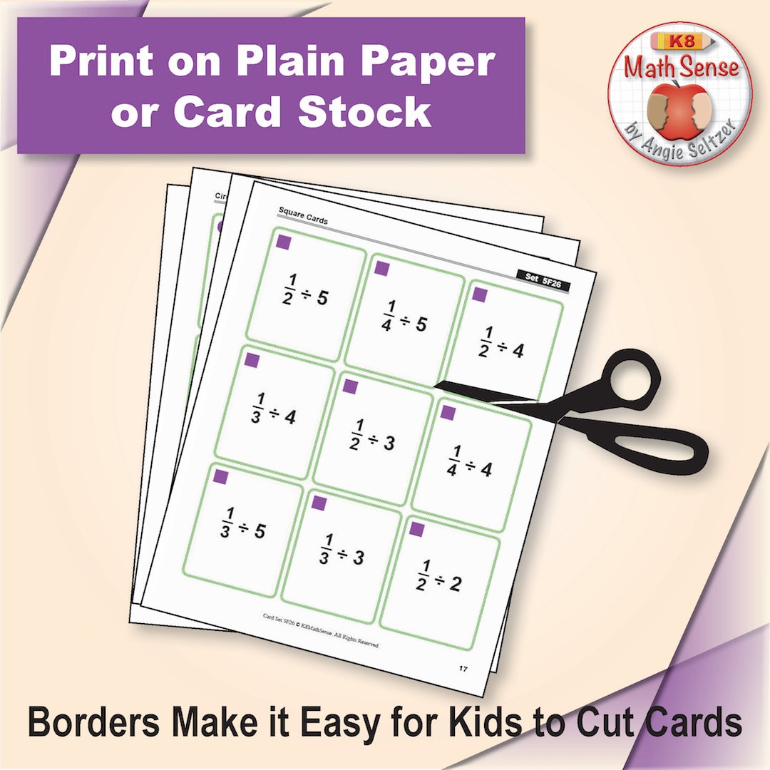 5th Grade Math Sense Games | Dividing Unit Fractions by Whole Numbers ...