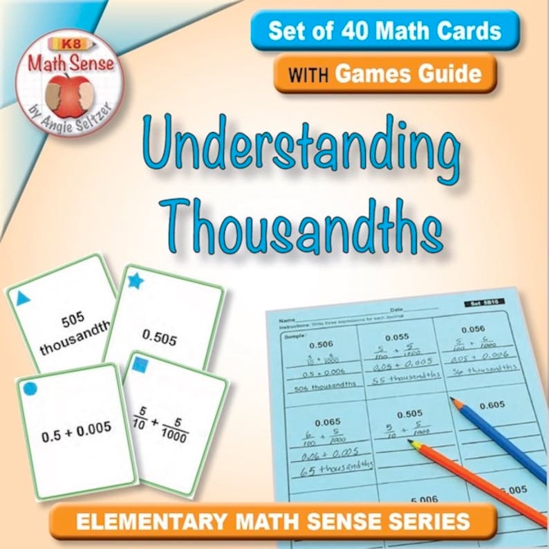 5th Grade Math Sense Games & Activities: 14 Sets of 40 Printable Cards ...