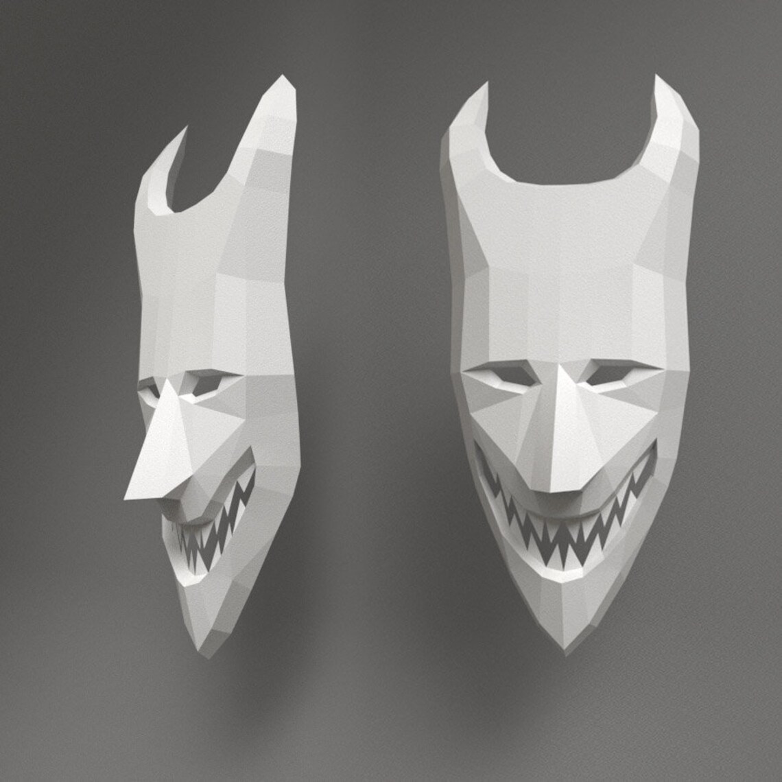 La máscara de demonio poco | Papermask DIY | Máscara de Halloween de ...