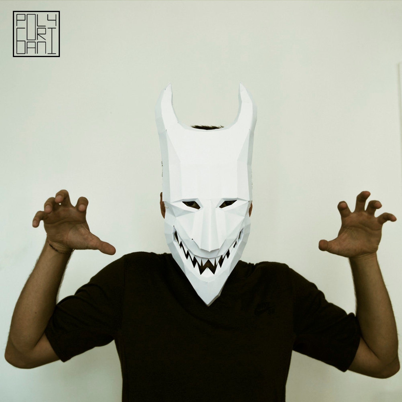 La máscara de demonio poco | Papermask DIY | Máscara de Halloween de ...