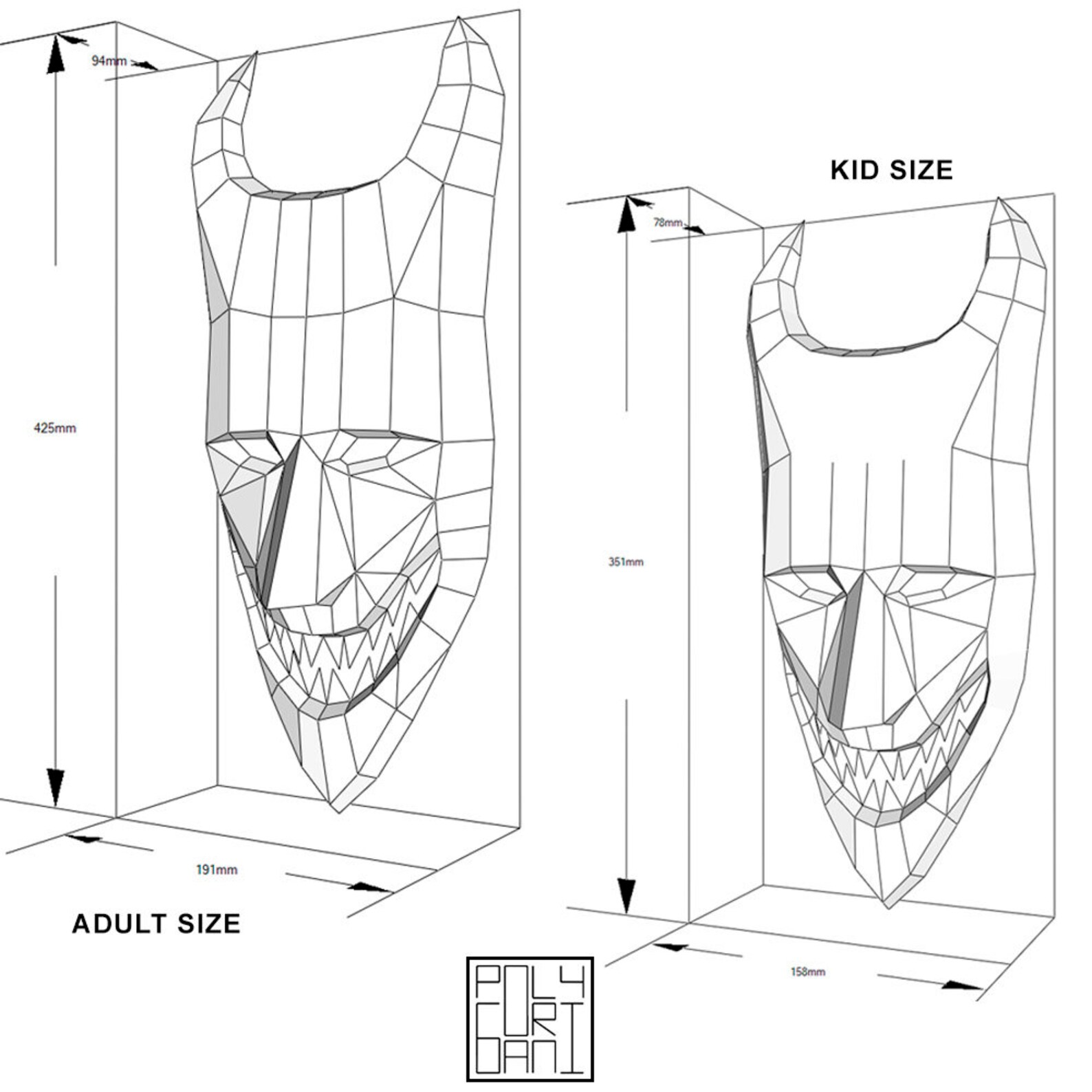 The Little Demon Mask | DIY Papermask | DIY Halloween Mask | Build Your ...