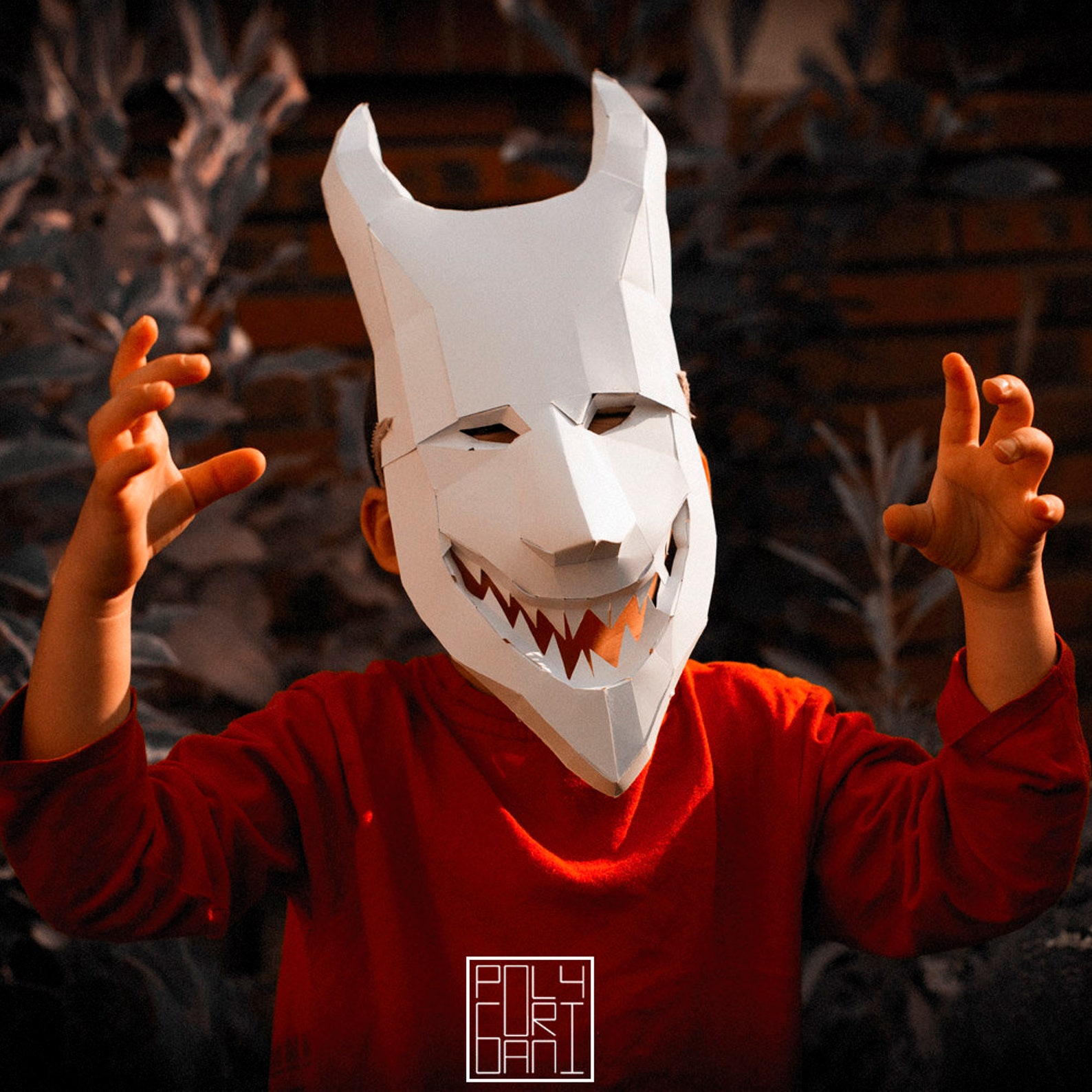 La máscara de demonio poco | Papermask DIY | Máscara de Halloween de ...