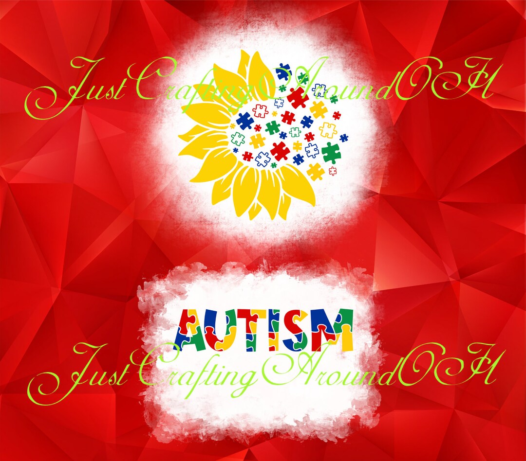 Autism Flower Personalized | 20oz Tumbler Wrap - Etsy