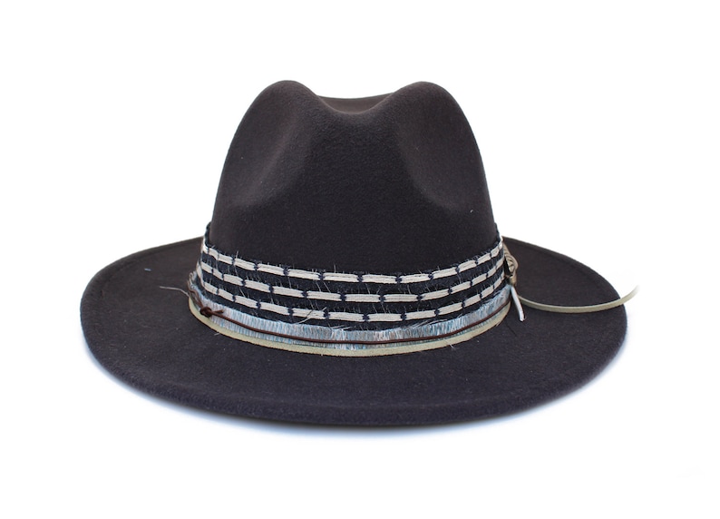 Grey Fedora Hat Navajo Concha Felt Hat One Size Fits All | Etsy