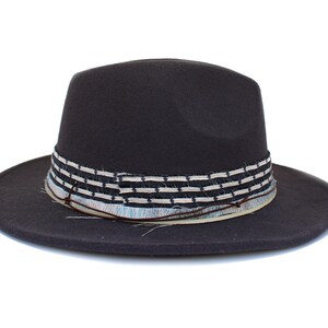 Grey Fedora Hat, Navajo Concha, Felt Hat, One Size Fits All, Mens and ...