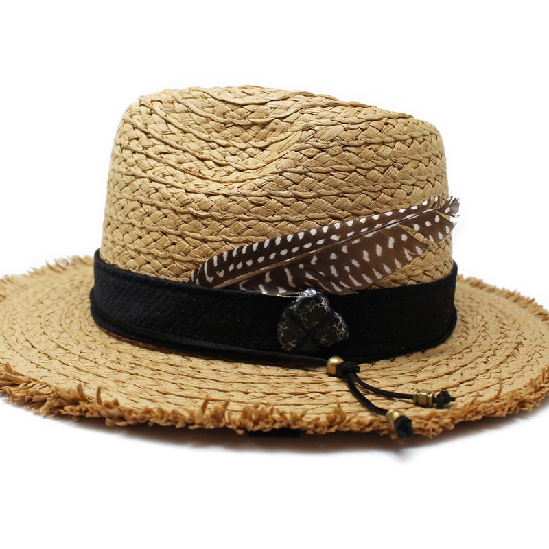 Black Straw Cowboy Hat - Etsy