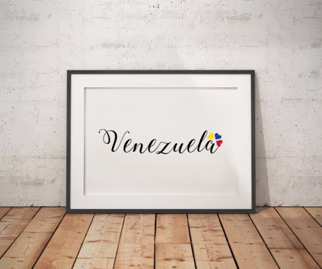 Venezuela Lettering Design Print Home Decor Wall Art - Etsy