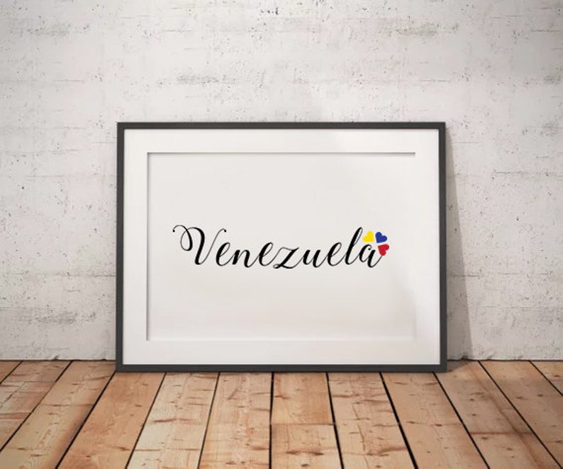 Venezuela Lettering Design Print Home Decor Wall Art - Etsy