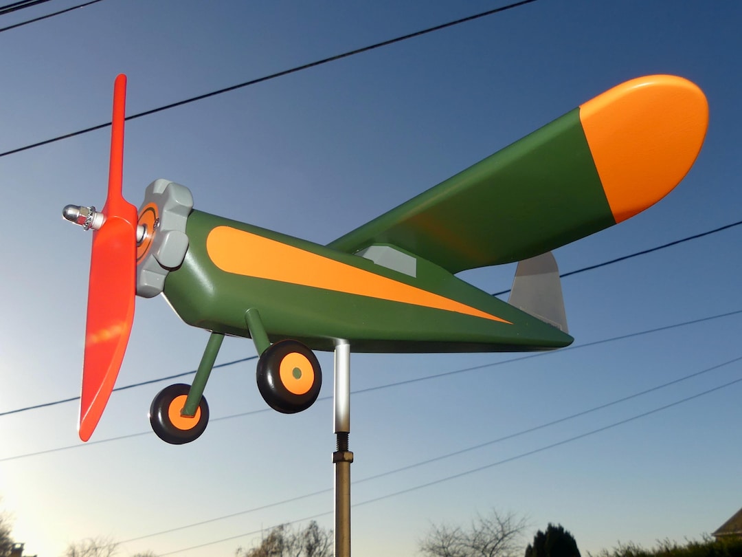 Weather Vane Airplane Colored Wood 24/061 Angelo's Weather Vanes Garden ...