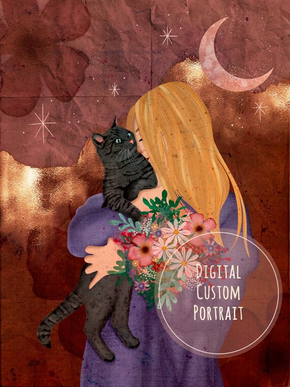 Digital Custom Portrait Customized Hand Drawn Unique | Etsy