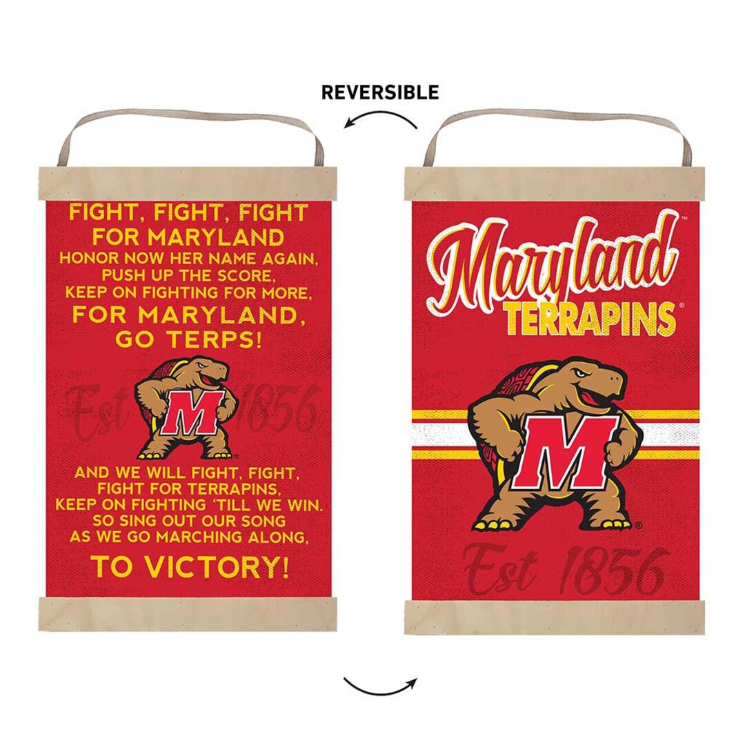Maryland Terrapins Fight Song Reversible Banner Sign - Etsy