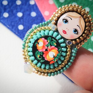 Cute Colorful Matryoshka Nesting Doll Pin for Girls and Woman ...