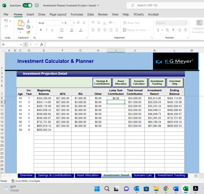 Investment Projection Excel-based Spreadsheet W/ Investing 101 PDF - Etsy
