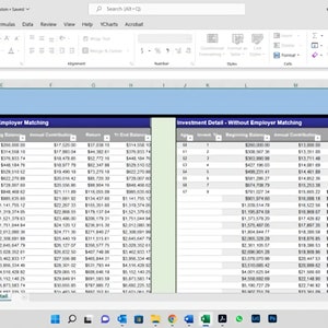 401k Projection Excel-based Spreadsheet W/401k Loan PDF - Etsy