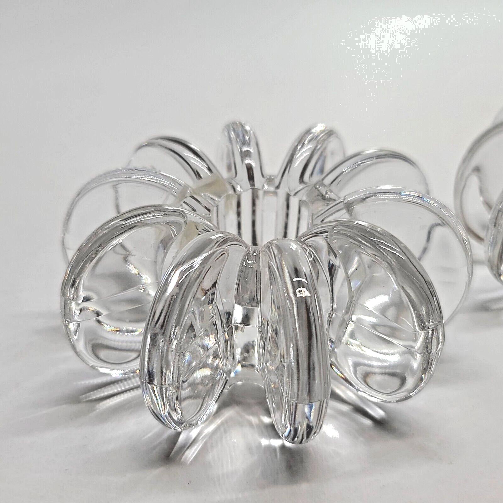 Rosenthal Studio Line Crystal Flower Candle Holders Pair Modernist ...