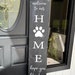 Welcome to Our Home Hope You Like Dogs Porch Sign With Paw Print ...