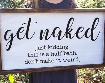 Half Bath Sign - Etsy