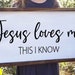 Jesus Loves Me This I Know Wall Art Poster/canvas, Modern Boho ...