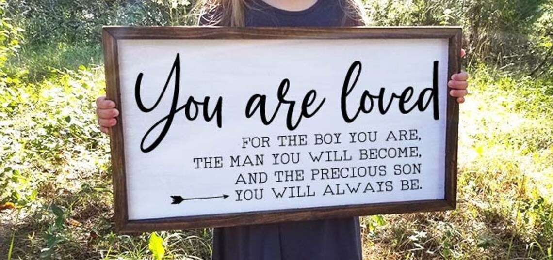 You Are Loved Son Wood Sign Boy Nursery Sign - Etsy