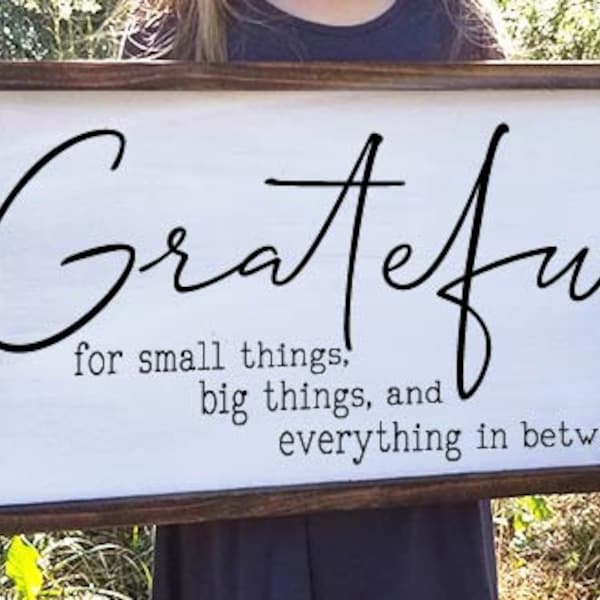 Grateful for Small Things Big Things Sign - Etsy