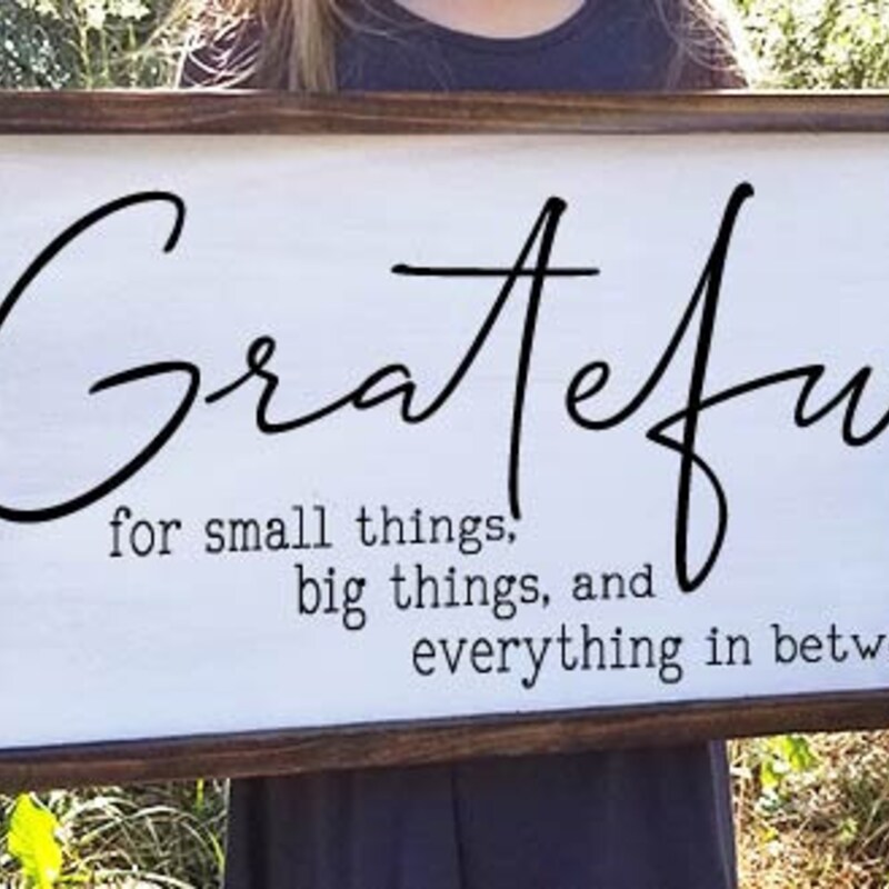 Grateful for Small Things Big Things Sign - Etsy