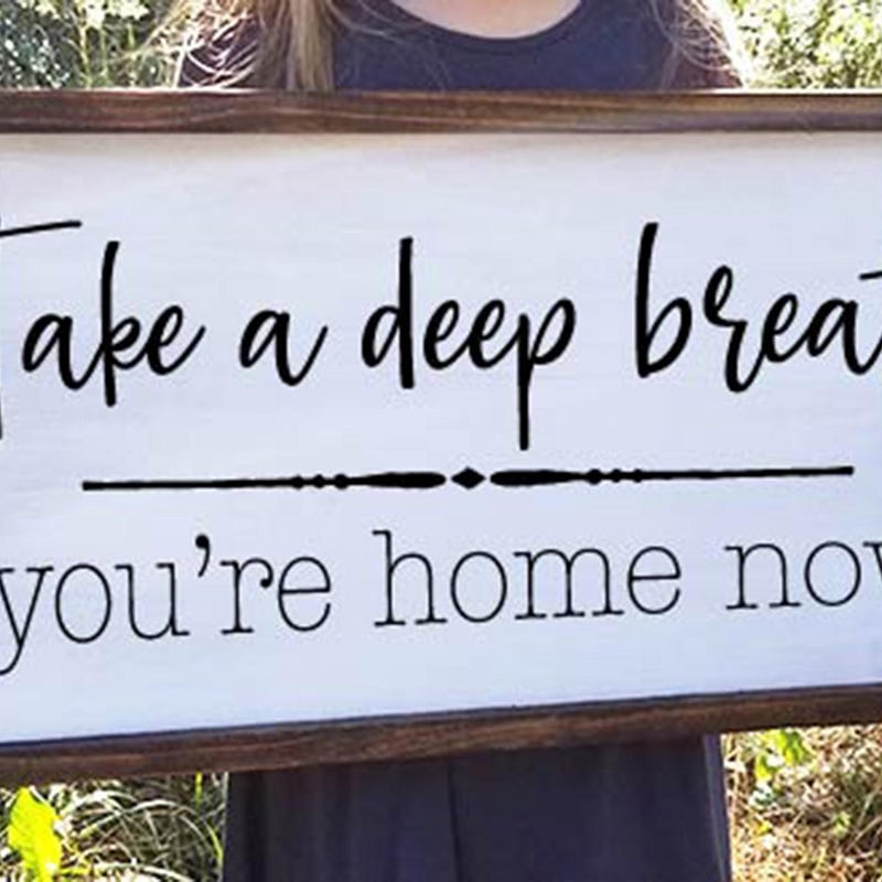 Deep Breath Sign - Etsy