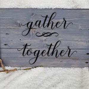 Gather Together Decorative Serving Tray Farmhouse Wood Tray - Etsy