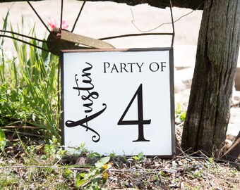 Party of Number Sign / Farmhouse Wood Sign - Etsy