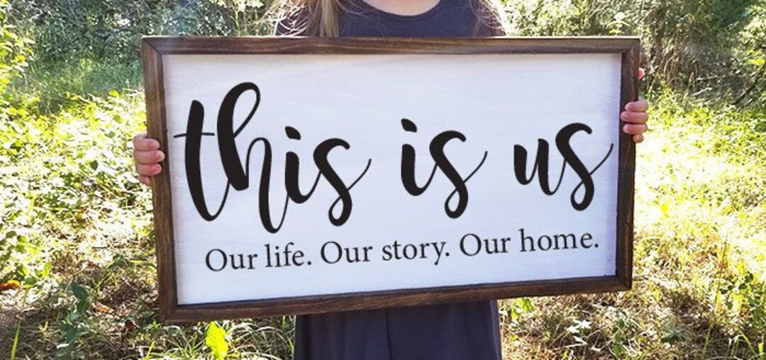 This is Us Our Life Our Story Our Home Framed Wood Farmhouse Sign Wood ...